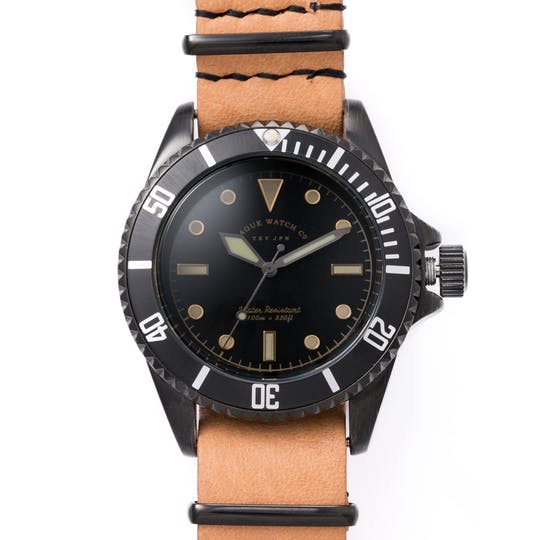 See Now, Buy Now: The Black Sub Watch from Vague Watch Co. Is Your Next ...